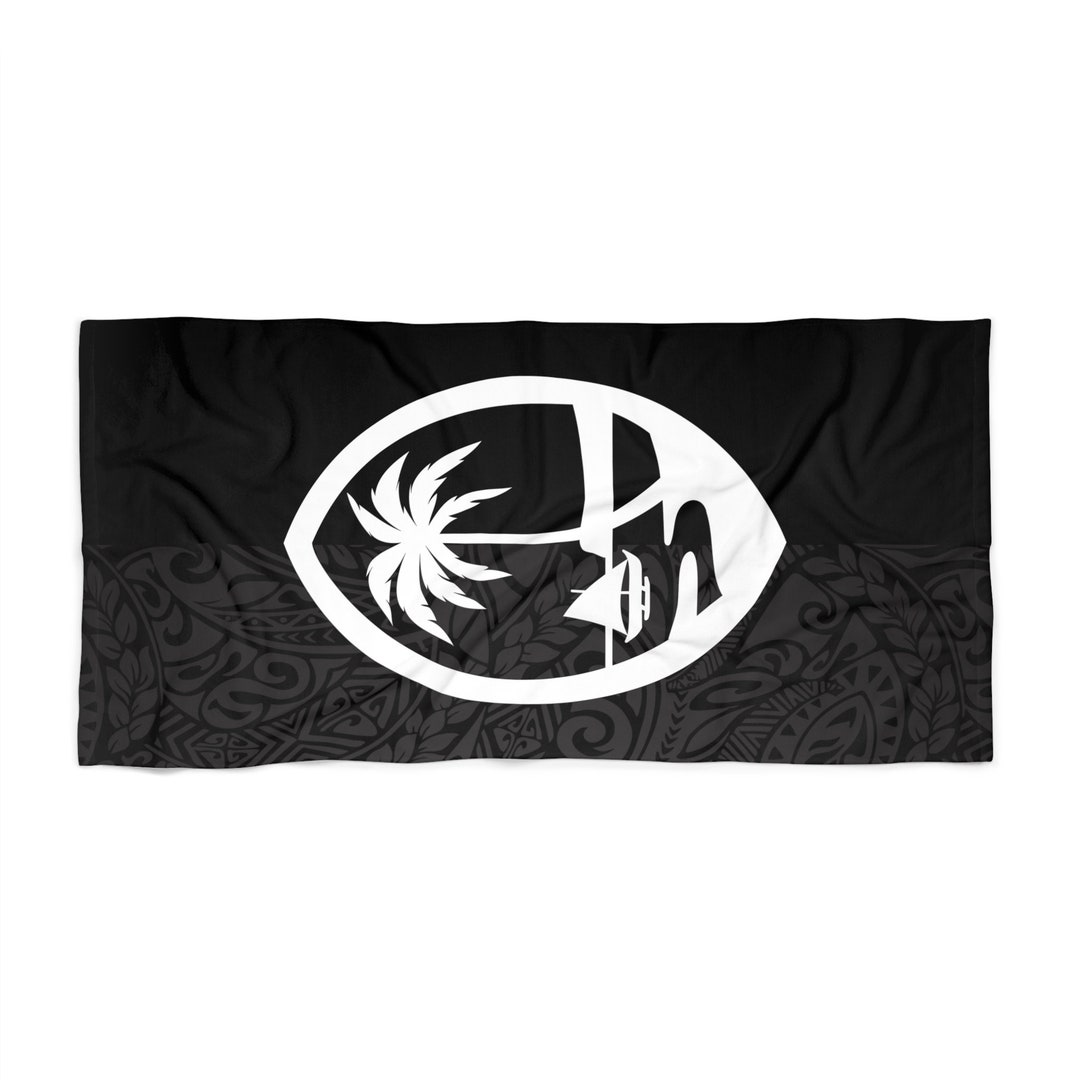 Half Tribal Guam Beach Towel, Quick Dry Beach Towel, Extra Large Size ...