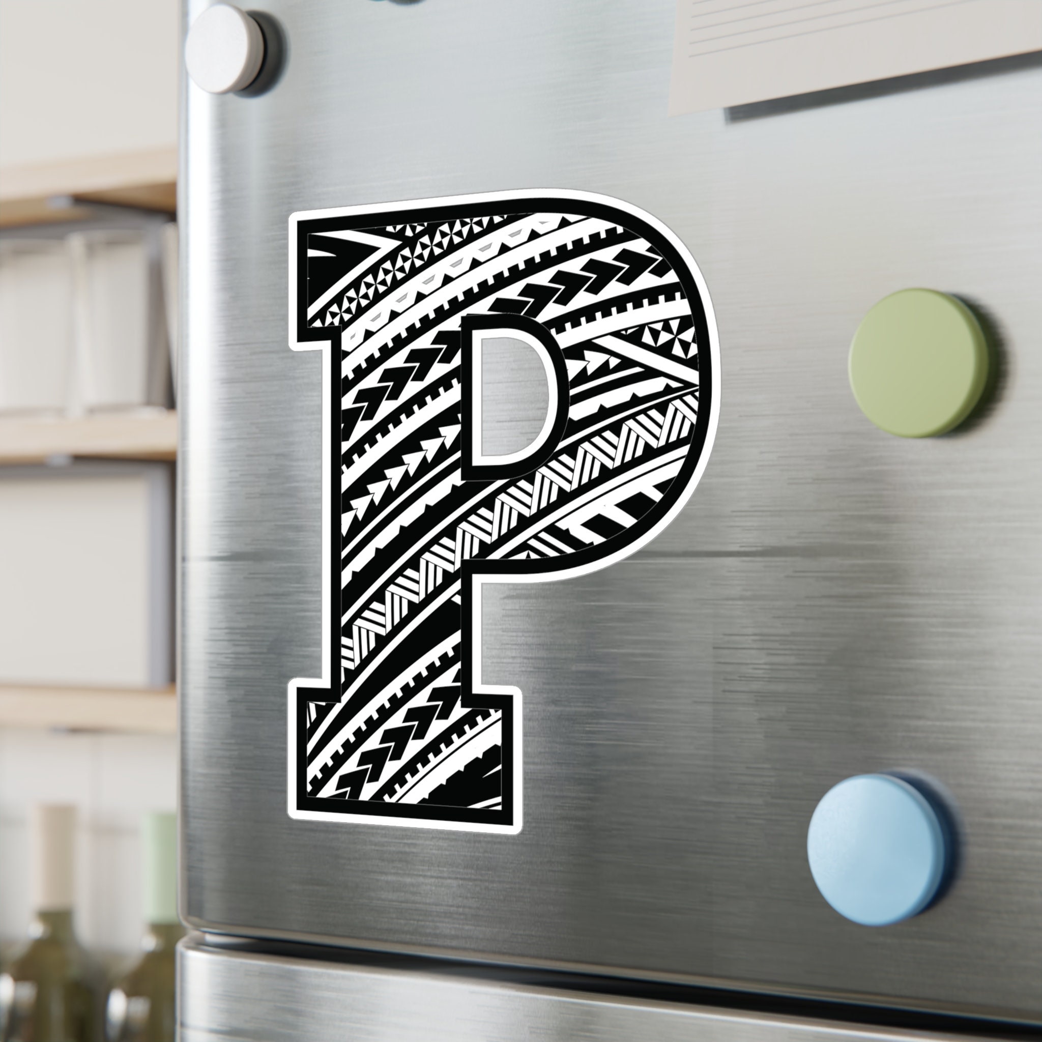 Polynesian Tribal Letter P Kiss-cut Vinyl Decals, Tropical Polynesian ...