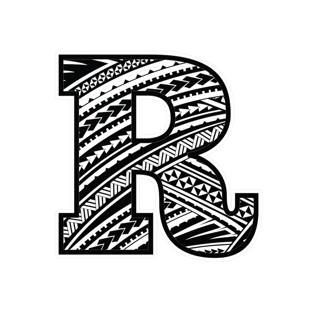 Polynesian Tribal Letter R Kiss-cut Vinyl Decals - Etsy