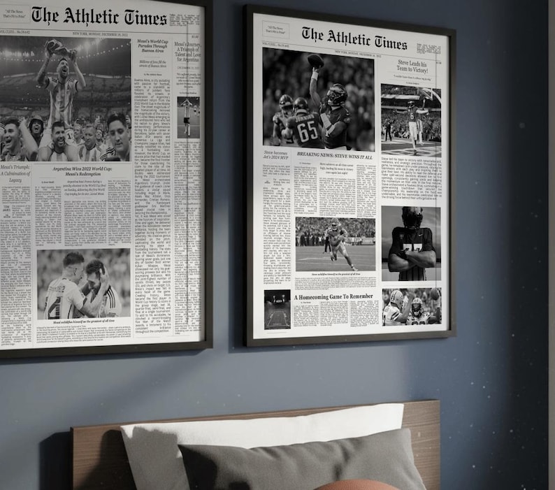 Custom Newspaper Headline Sports Boyfriend Gift (TEMPLATE) - Etsy