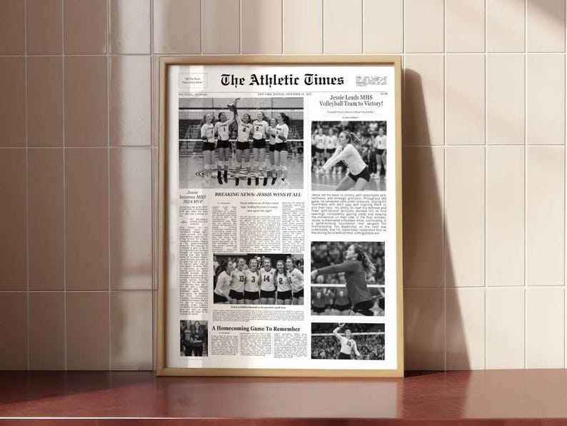 Custom Newspaper Headline Sports Boyfriend Gift (TEMPLATE) - Etsy
