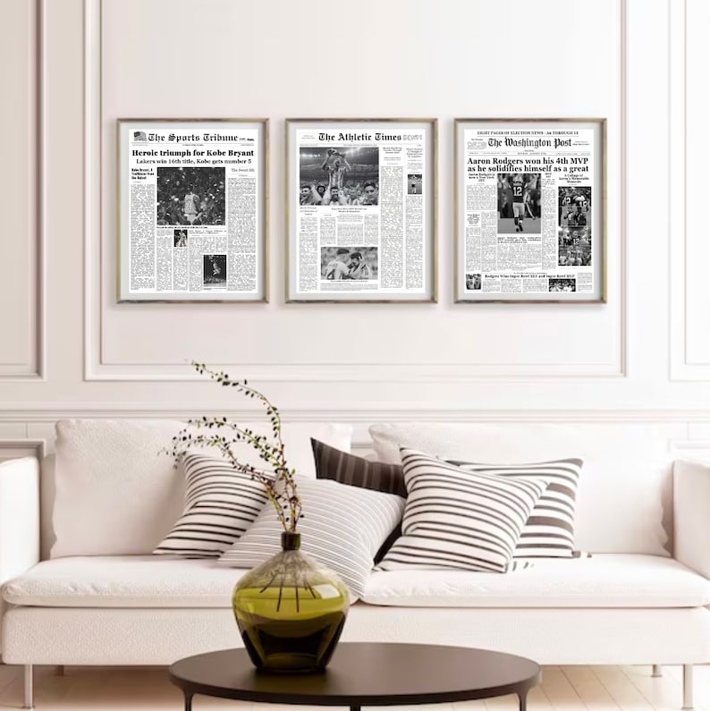 Kobe Bryant Newspaper Poster, NBA Poster, Sports Poster, Basketball ...