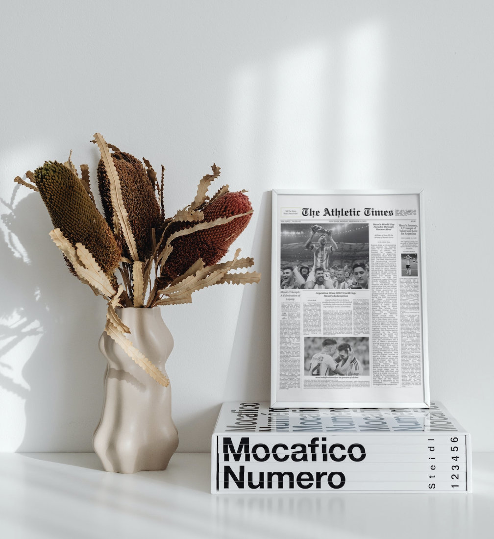 Messi Newspaper Poster Digital File, Sports Soccer Poster, Gift, Messi ...