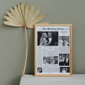 Custom Newspaper Headline Romantic Gift Wedding Anniversary Birthday ...