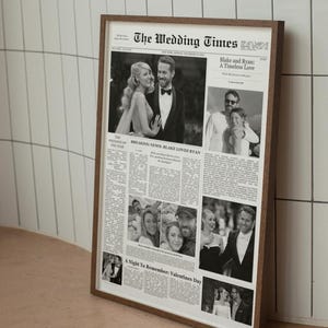 Custom Newspaper Headline Romantic Gift Wedding Anniversary Birthday ...