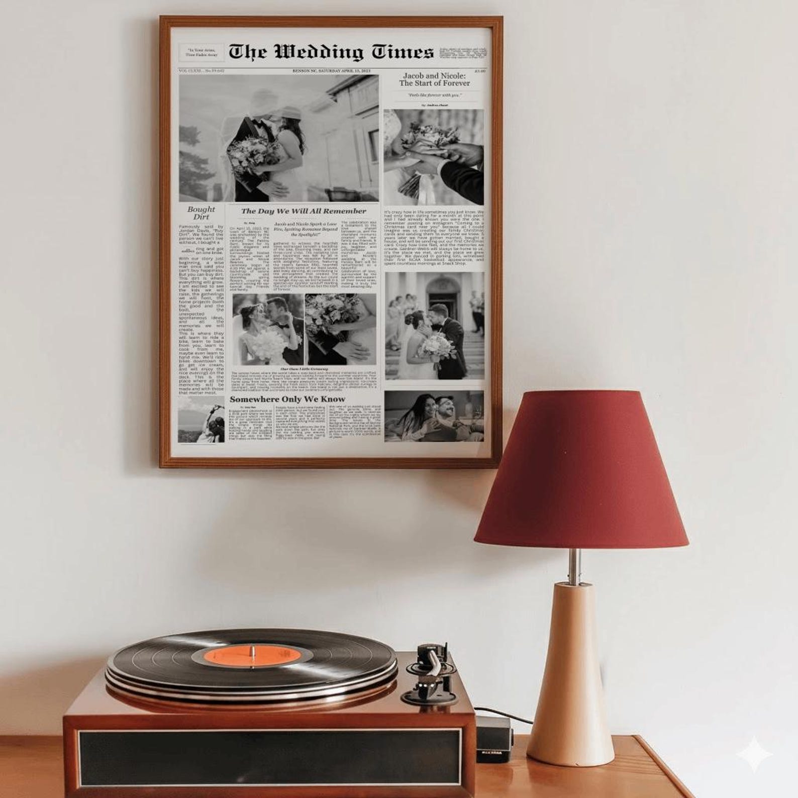 Custom Newspaper Headline Romantic Gift Wedding Anniversary Birthday ...