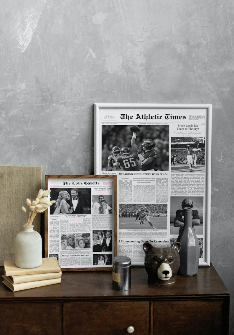 Custom Newspaper Headline Sports Boyfriend Gift (TEMPLATE) - Etsy