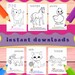 24 Printable Animal Coloring Pages for Kids, Kids Coloring Book ...