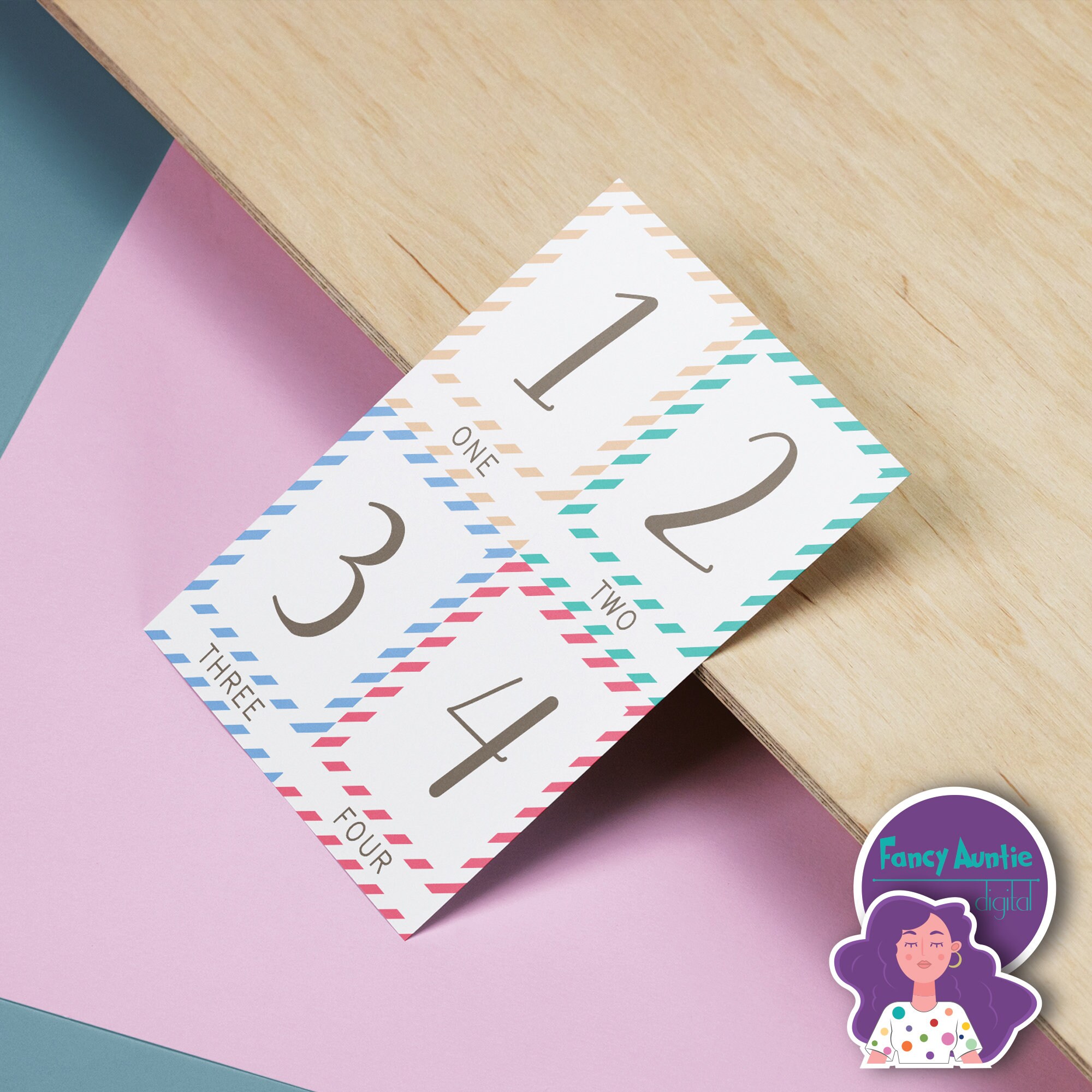 10 Fun & Colorful Number Flash Cards,printable Learning Aid for Kids ...