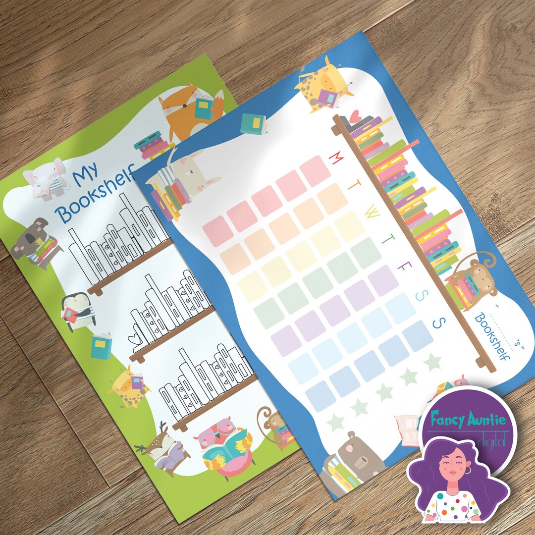 Printable Kids Reading Log Cute Animals, Kids Reward Charts, Book ...