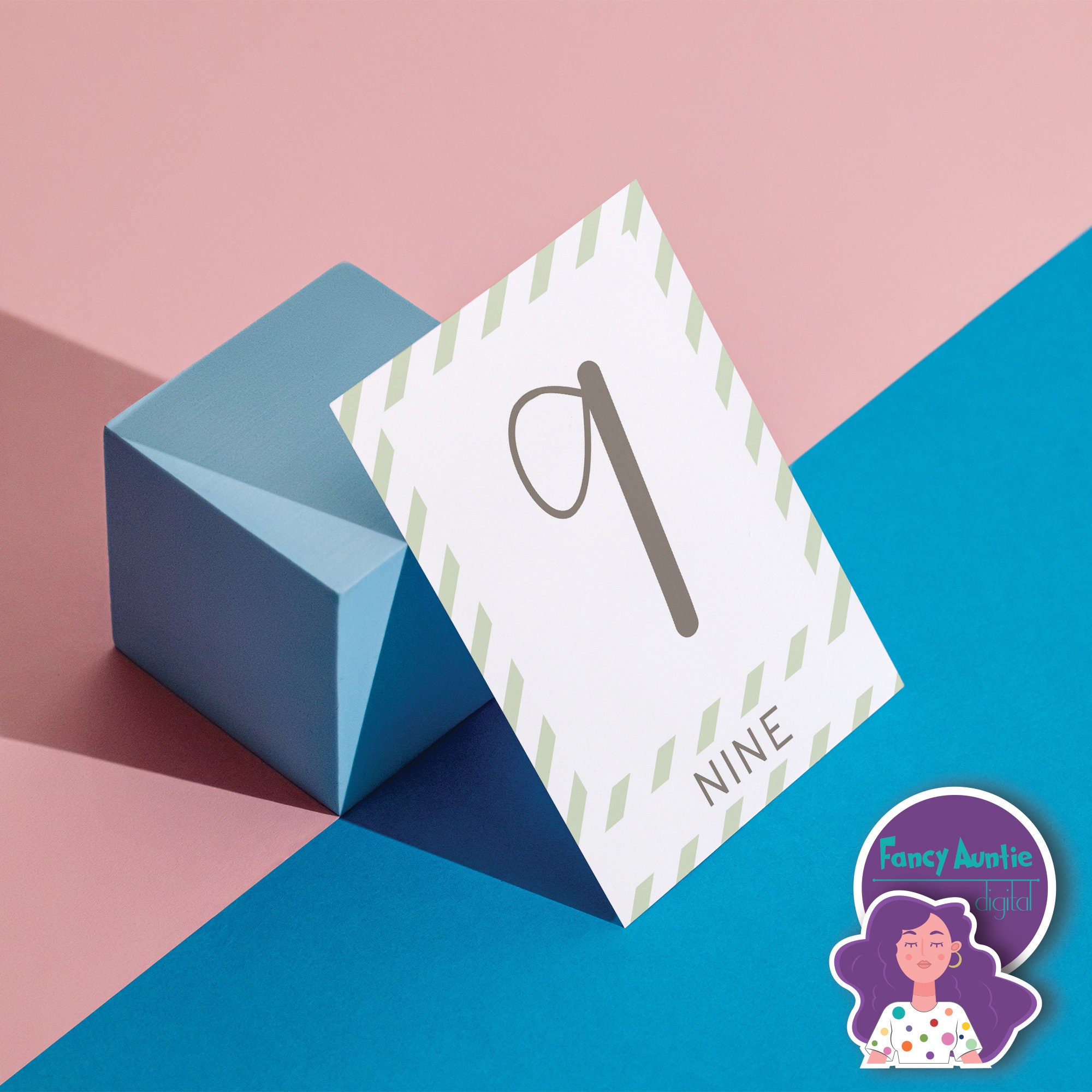 10 Fun & Colorful Number Flash Cards,printable Learning Aid for Kids ...