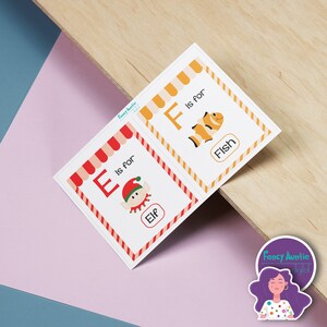 Cute ABC Flash Cards for Kids, Digital Printable A-Z Learning Set ...