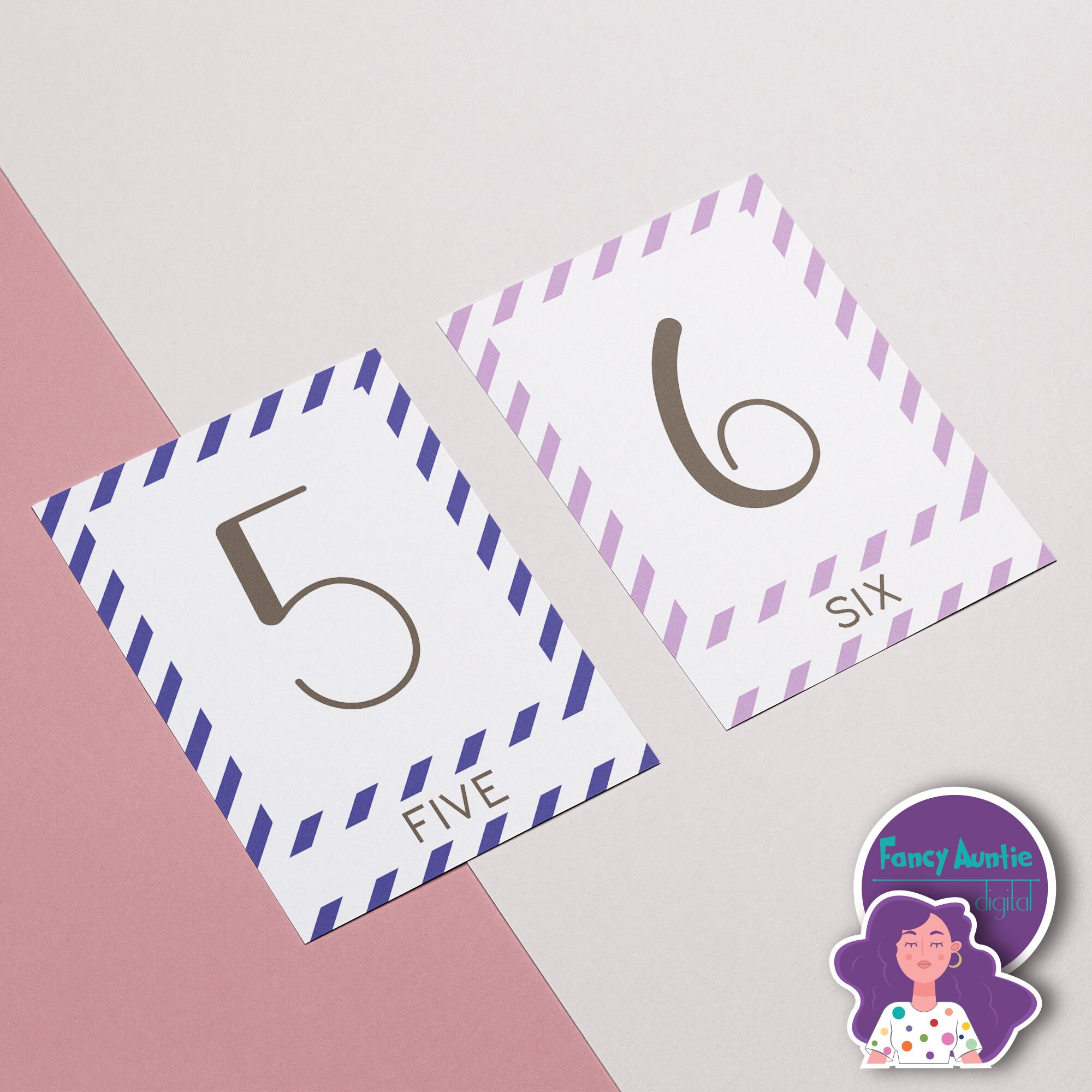 10 Fun & Colorful Number Flash Cards,printable Learning Aid for Kids ...