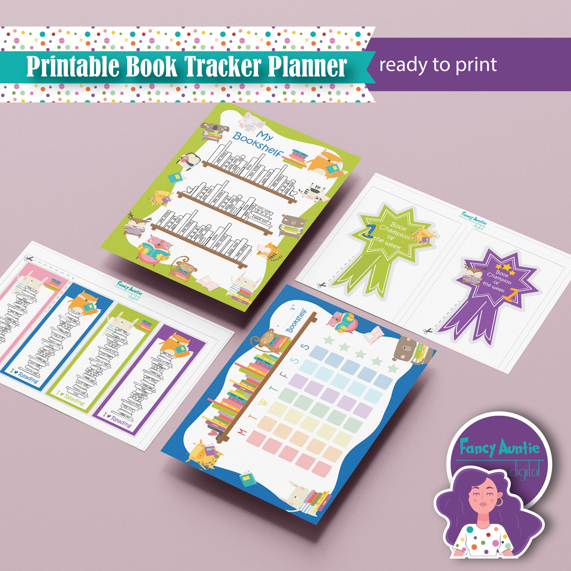 Printable Kids Reading Log Cute Animals, Kids Reward Charts, Book ...