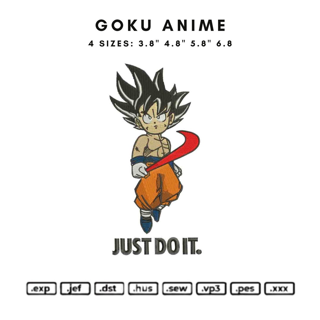 Goku Embroidery File, Anime Embroidery Files, Anime Machine Embroidery ...