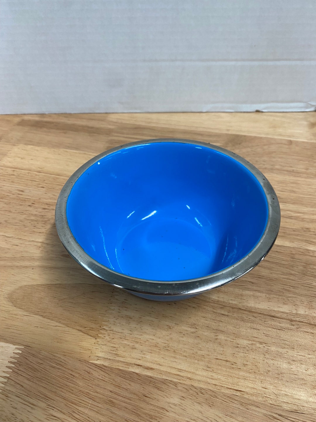 Vintage Metal Enamel Bowl - Etsy