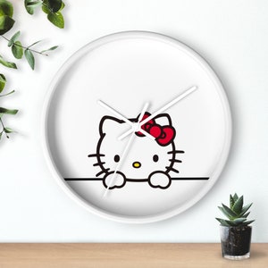 Hello Kitty Wall Clock - Etsy