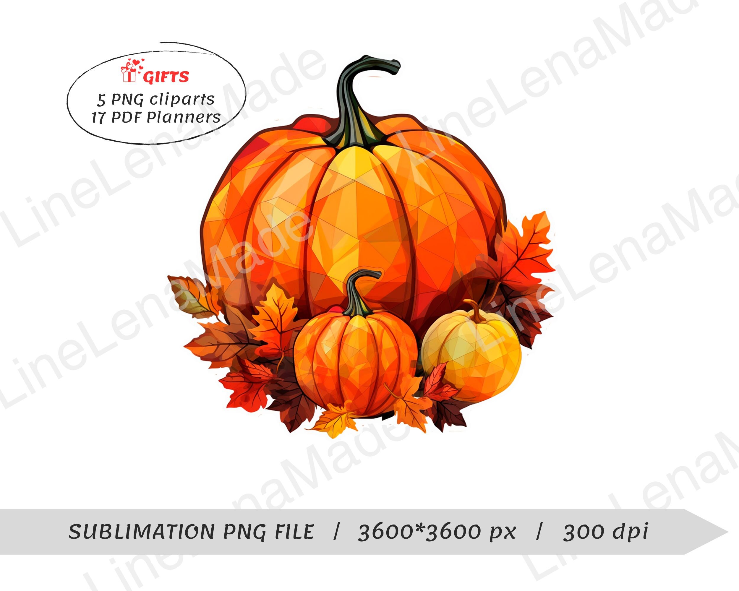 Sublimation PNG Clipart for Print Pumpkin Mosaic Triangular - Etsy