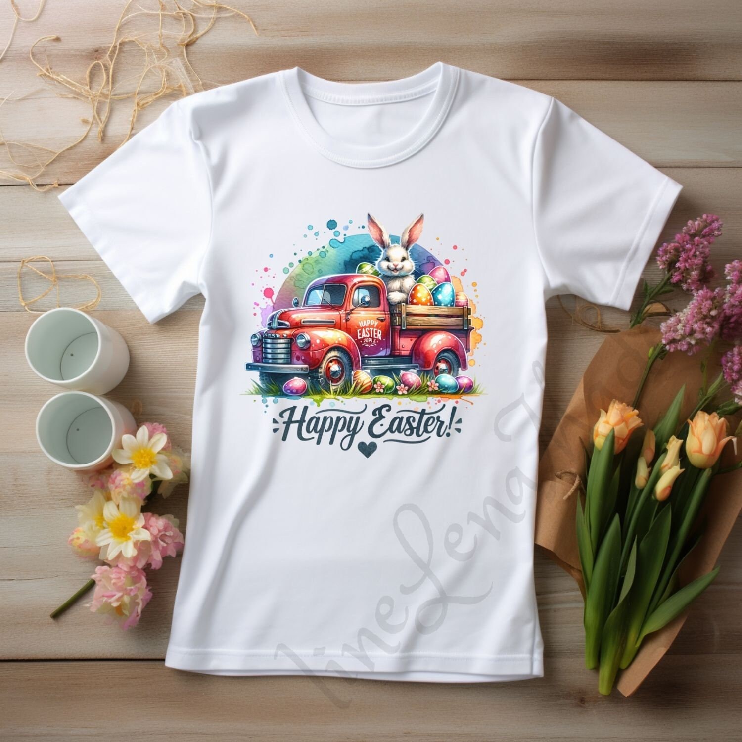 Happy Easter, Easter Truck With Bunny PNG, Easter Clipart, Easter Truck ...