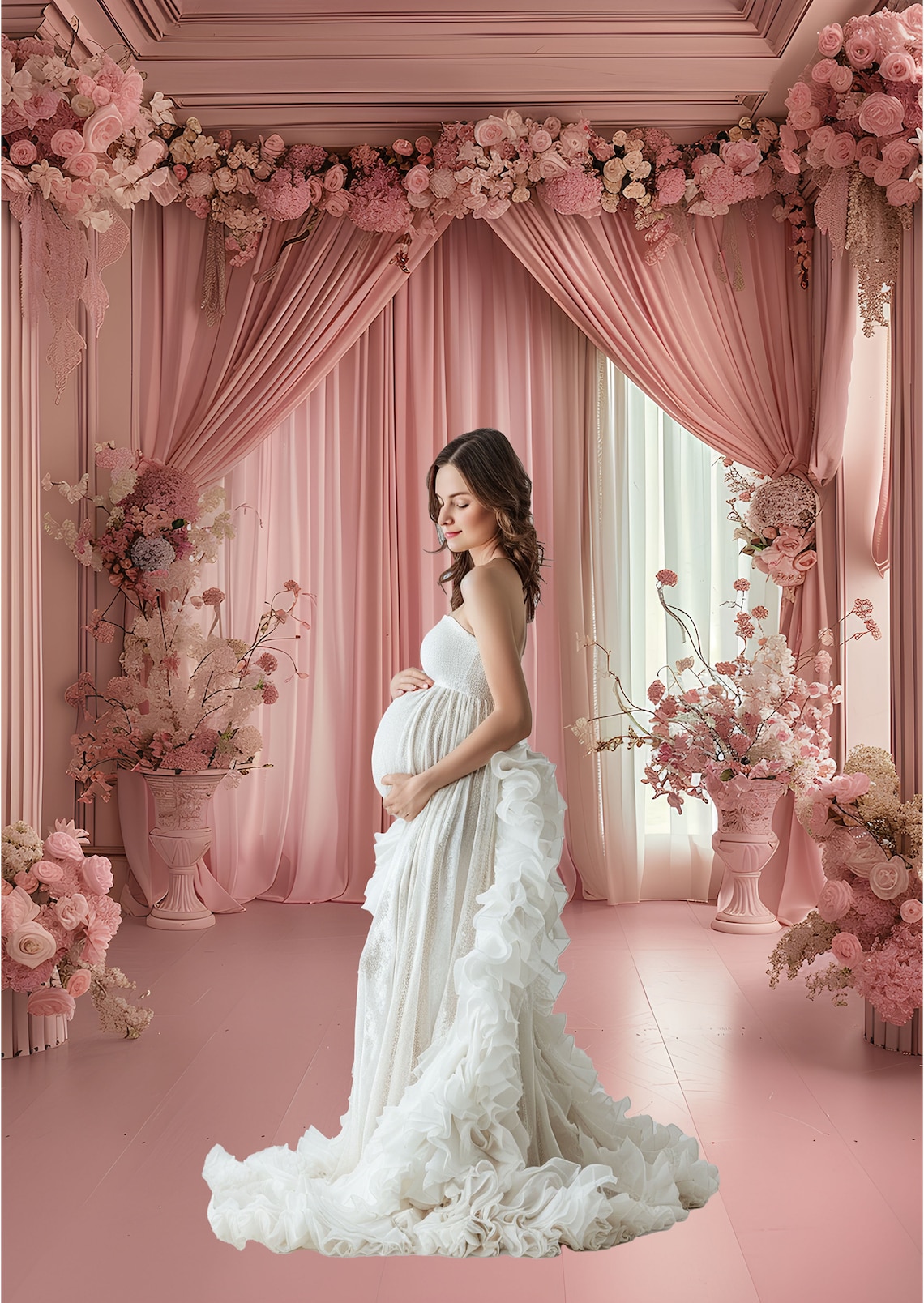 2 Maternity Backdrops Photo, Overlay for Photoshop, Art Texture Overlay ...