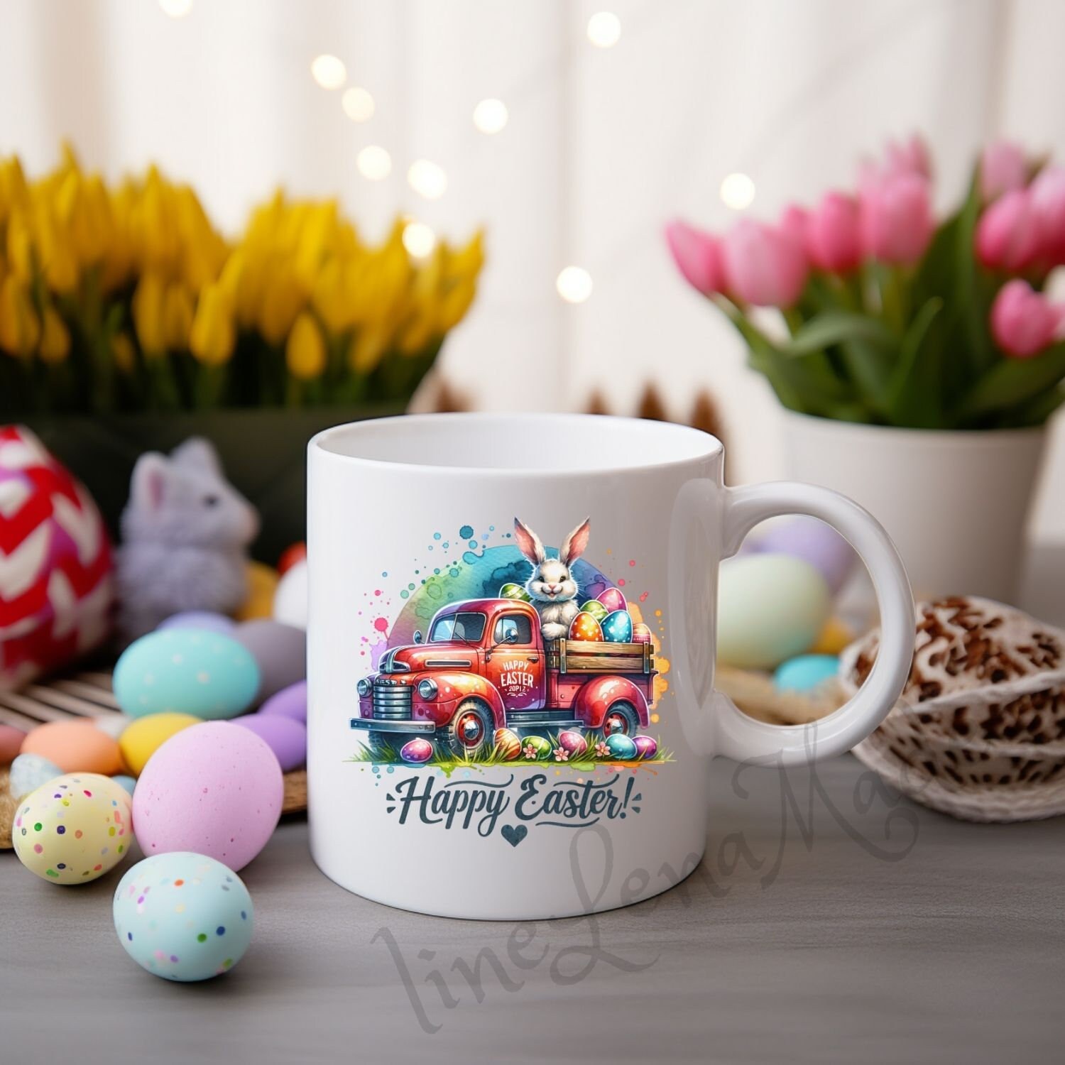 Happy Easter, Easter Truck With Bunny PNG, Easter Clipart, Easter Truck ...