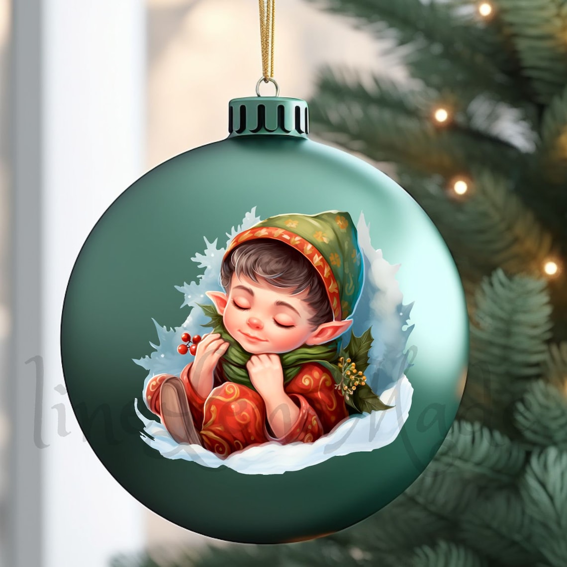 Christmas Elf Sleeping on a Cloud in PNG and JPG Format - Etsy