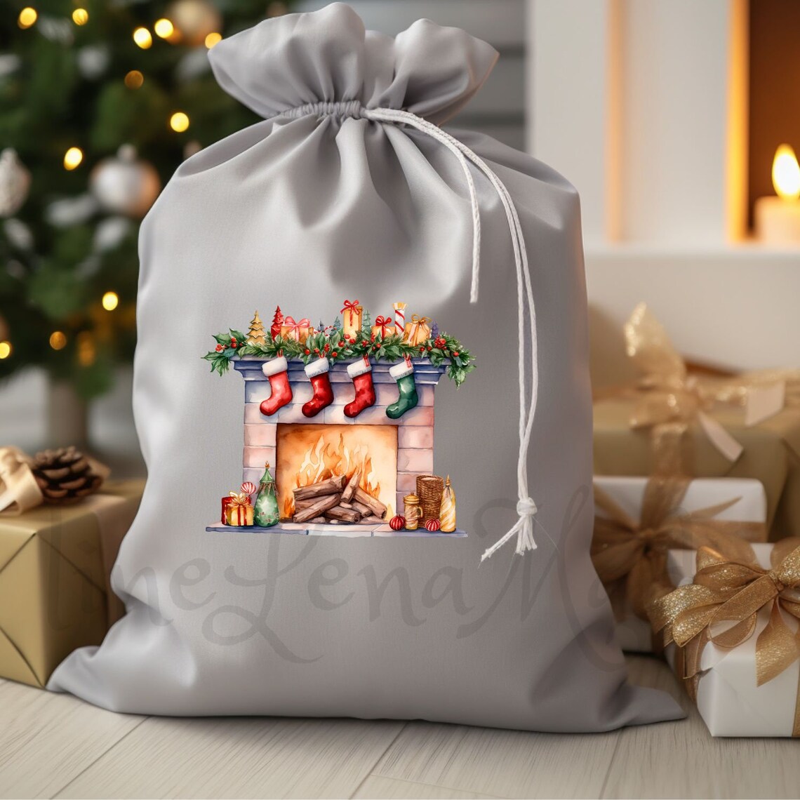 Christmas Clipart Fireplace With Christmas Stockings, High Quality PNG ...