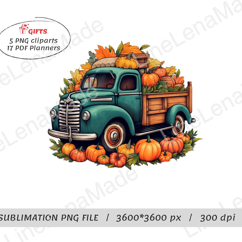 Truck With Pumpkins - Etsy