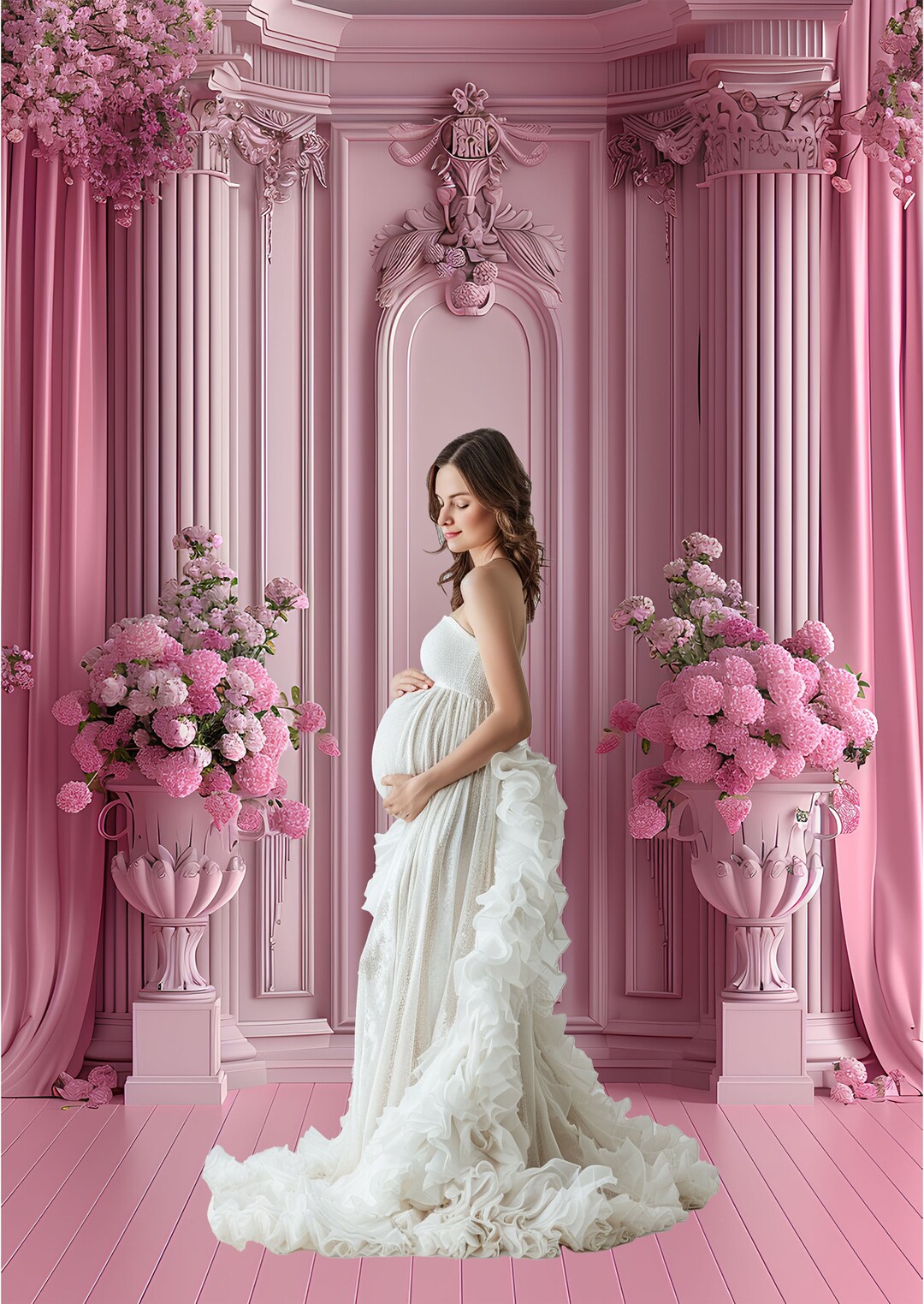 2 Maternity Backdrops Photo, Overlay for Photoshop, Art Texture Overlay ...