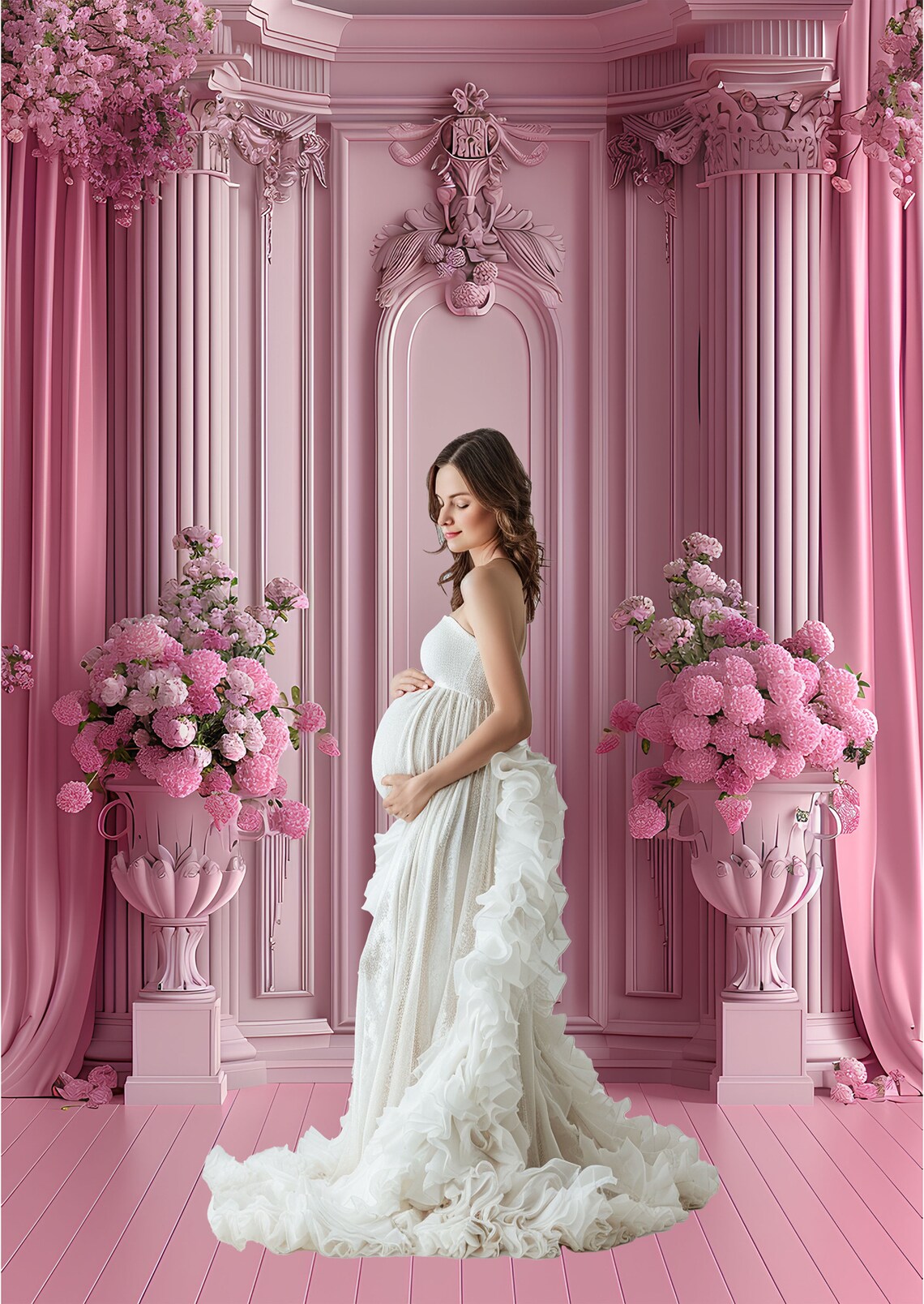 2 Maternity Backdrops Photo, Overlay for Photoshop, Art Texture Overlay ...