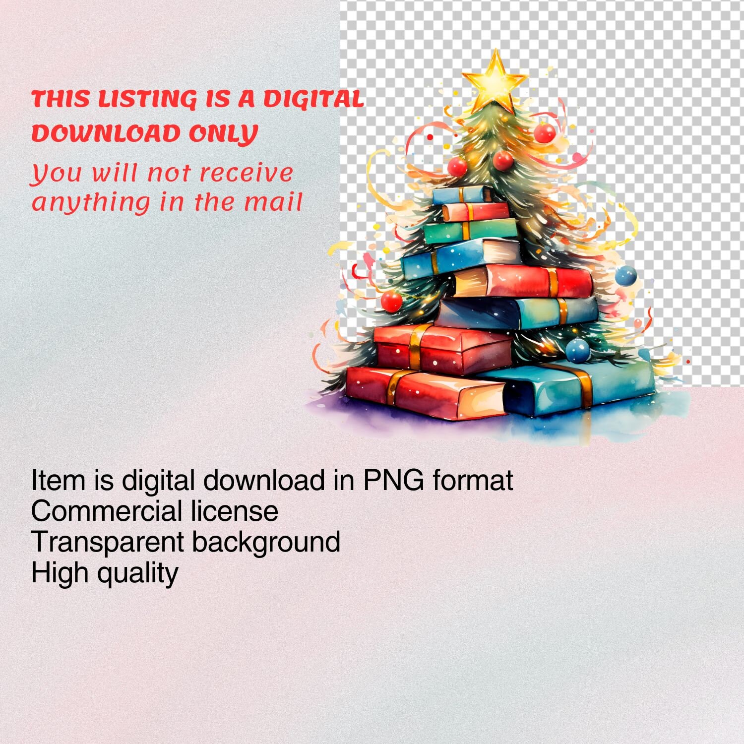 Christmas Tree From a Stack of Books in PNG Format on a Transparent ...
