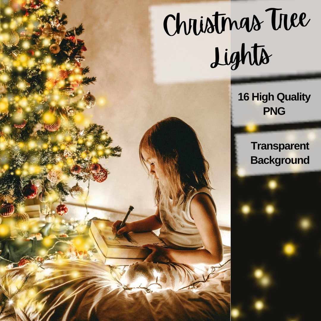 Glowing Christmas Light Png Realistic Christmas Light Overlay - Etsy