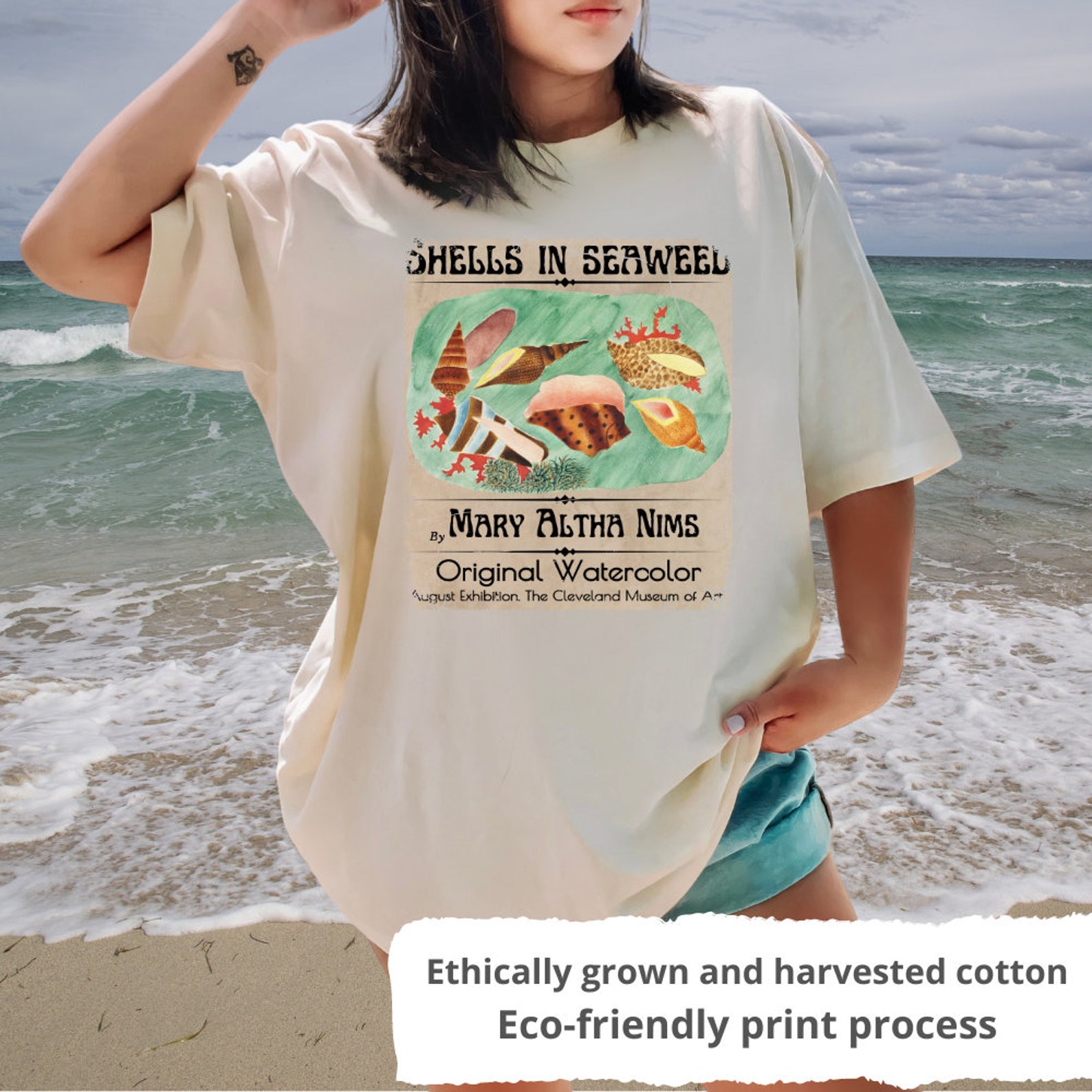 Vintage 90s Water Color Sea Animal Tshirt, Retro Ocean Nature Shirt ...
