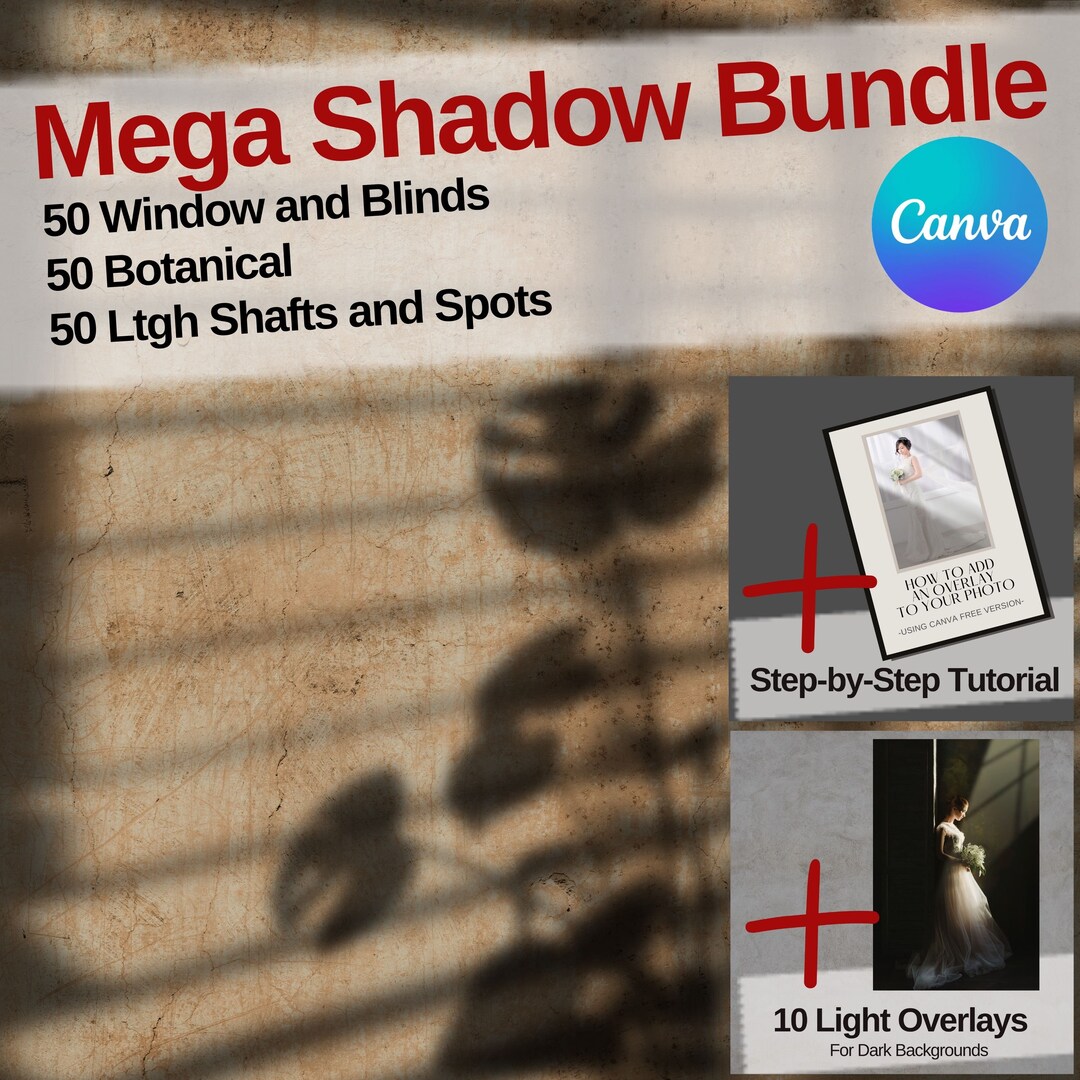 Shade Overlay Bundle Abstract Shadow Digital Real Life Shaft Overlay ...