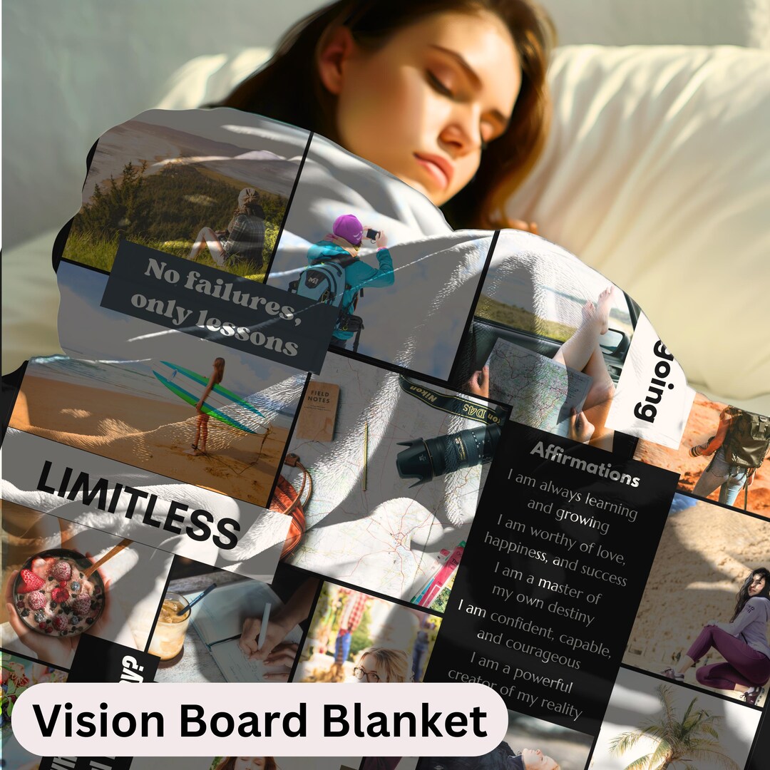 Custom Vision Board Blanket Kit Canva Template, Ebook Guide, Video ...
