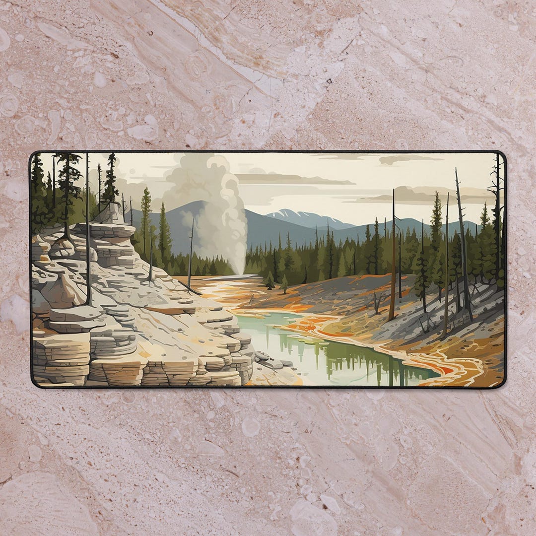 Old Faithful Desk Mat: Nature Theme Office Decor - Etsy