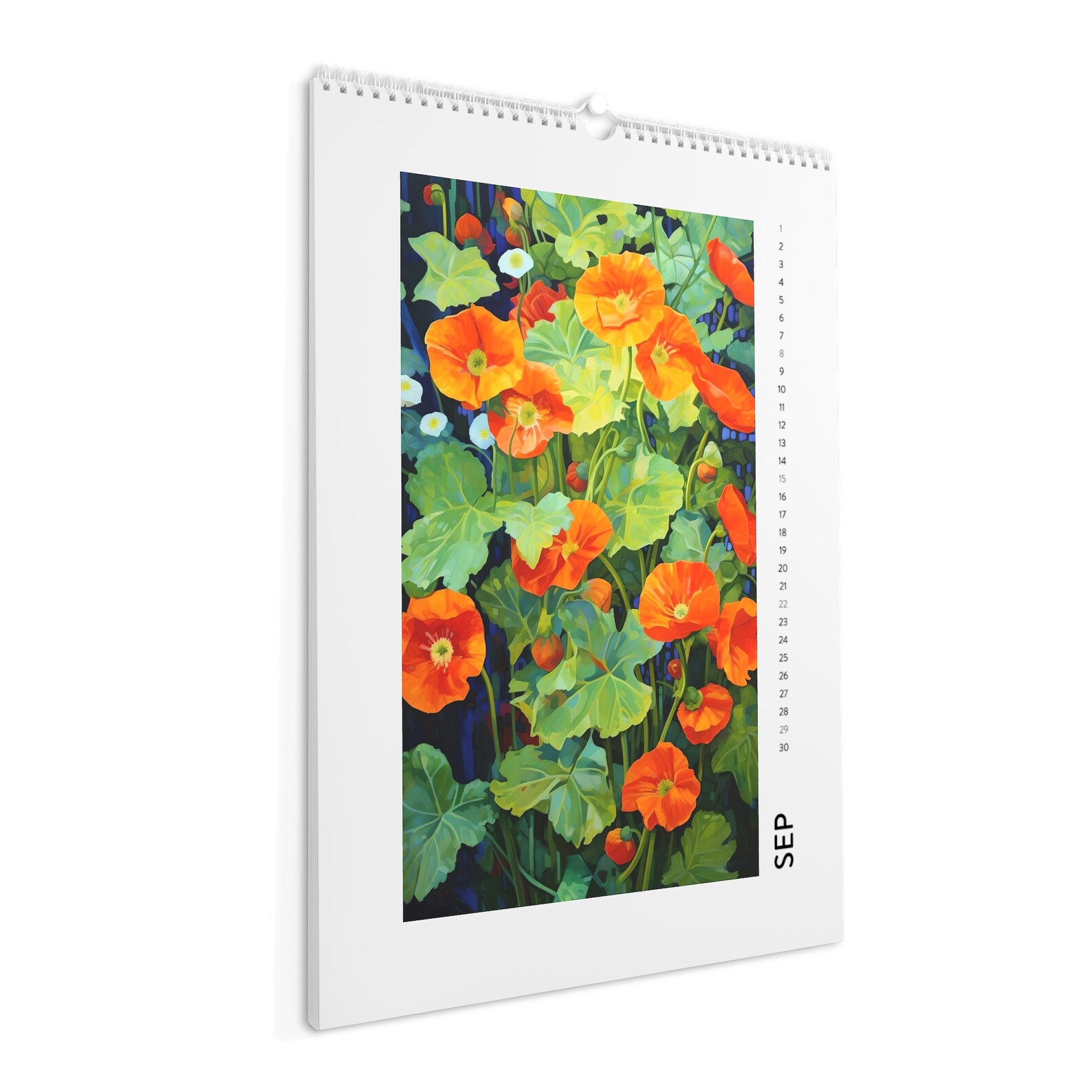 FANTASTIC FLOWERS 2024 Floral Wall Calendar Handcrafted Monthly Planner ...