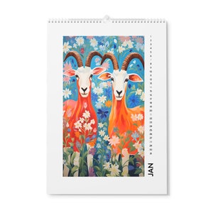 FARM FRIENDS CALENDAR 2024 Wall Calendar Handcrafted Monthly Planner ...