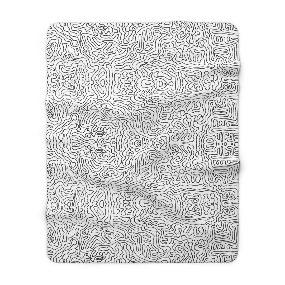 CONCENTRIC SERIES Kaleidoscope Maze Sherpa Blanket - Etsy