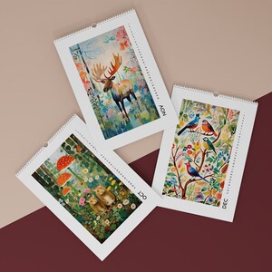 ENCHANTED FOREST CALENDAR 2024 Wall Calendar Handmade Monthly Planner ...