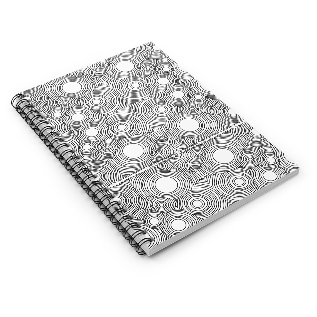 CONCENTRIC CIRCLES NOTEBOOK White Spiral Notebook Diary - Etsy