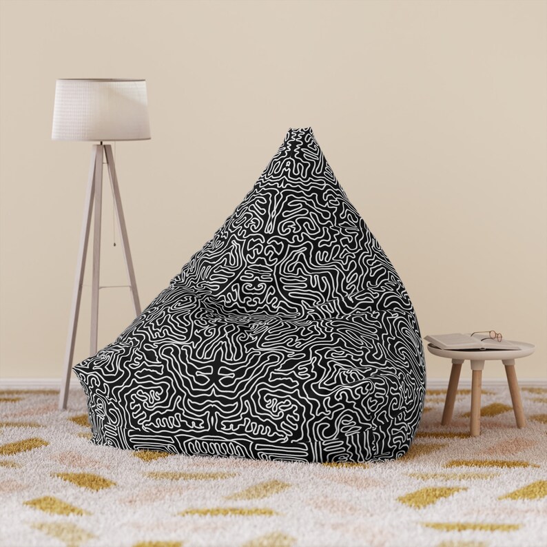 LOCO TOPO BEANBAG Hand Drawn Bean Bag Chair Cover Kids Bean Bag, Adult ...