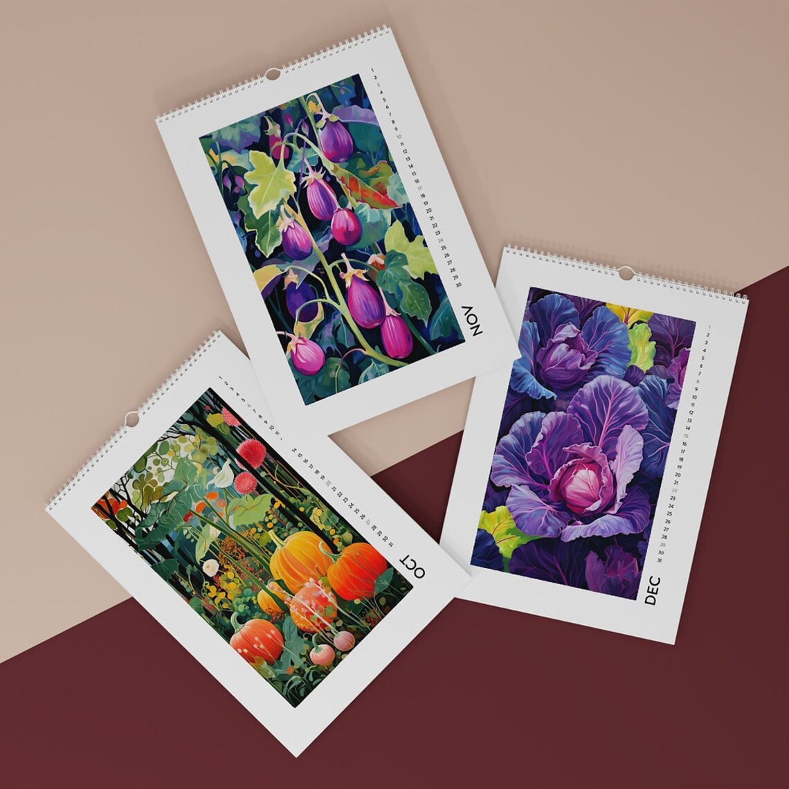 GORGEOUS GARDENS CALENDAR 2024 Floral Wall Calendar Handcrafted Monthly ...
