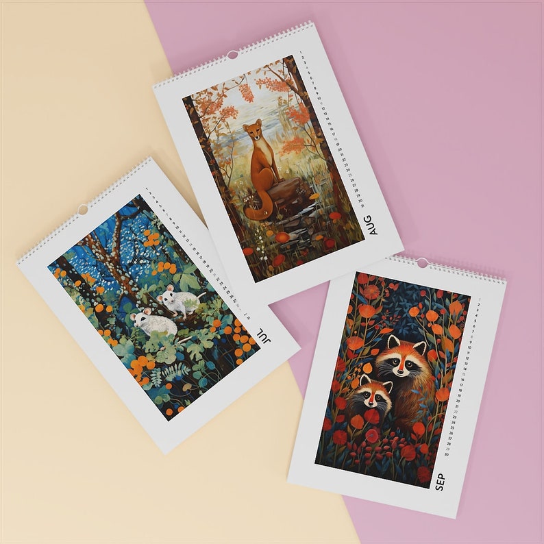 ENCHANTED FOREST CALENDAR 2024 Wall Calendar Handmade Monthly Planner ...