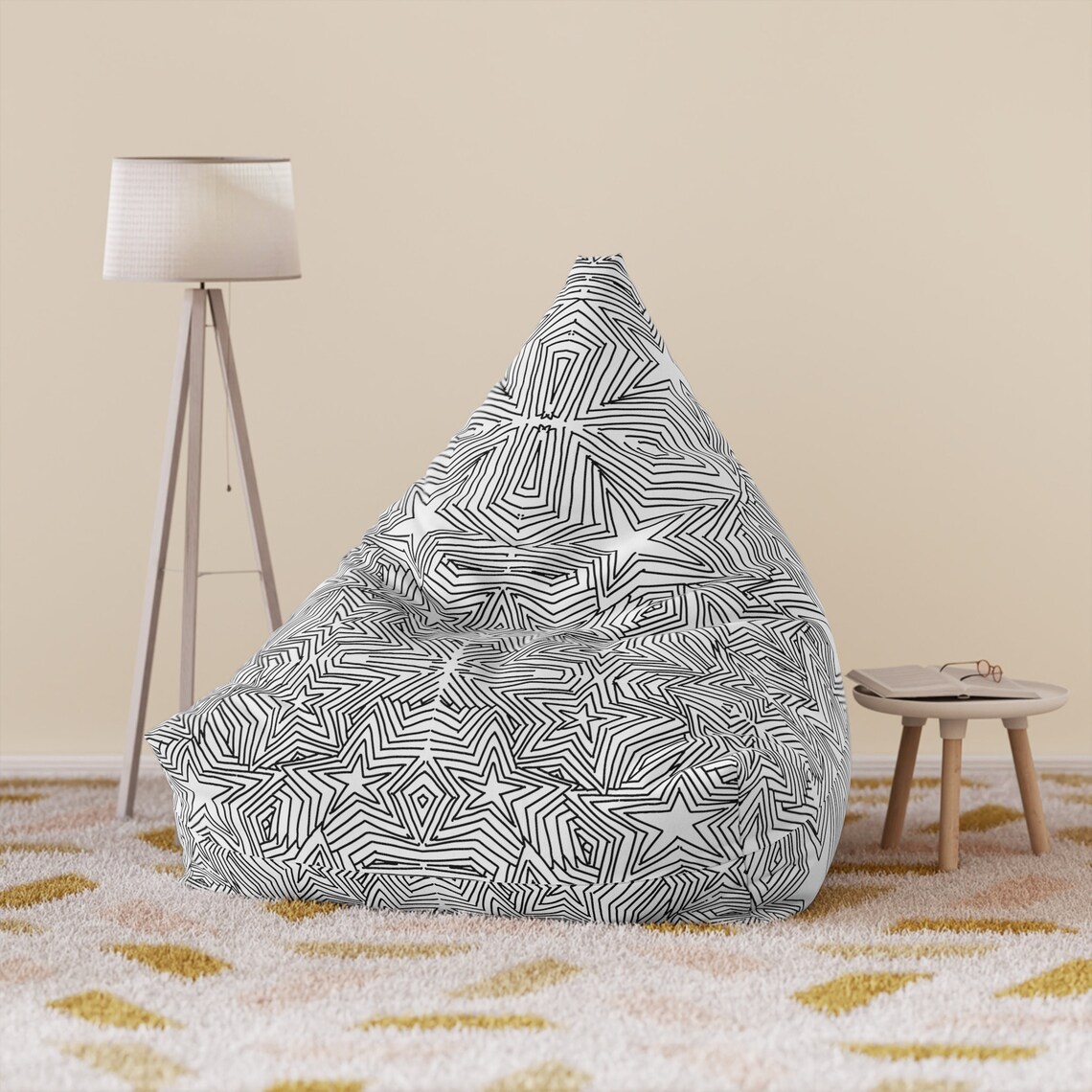 CONCENTRIC SERIES Stars Bean Bag Chair Cover - Etsy