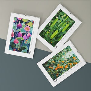 GORGEOUS GARDENS CALENDAR 2024 Floral Wall Calendar Handcrafted Monthly ...