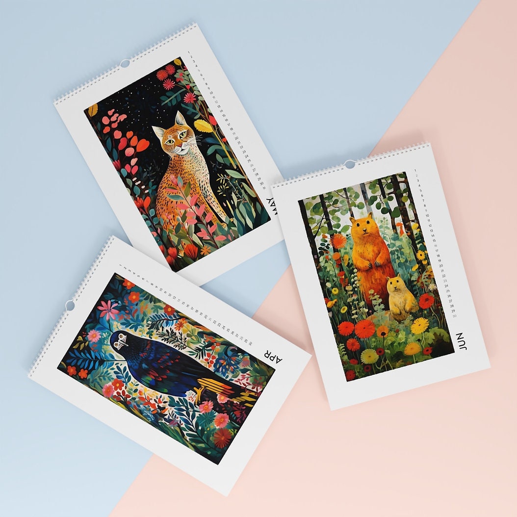 ENCHANTED FOREST CALENDAR 2024 Wall Calendar Handmade Monthly Planner ...