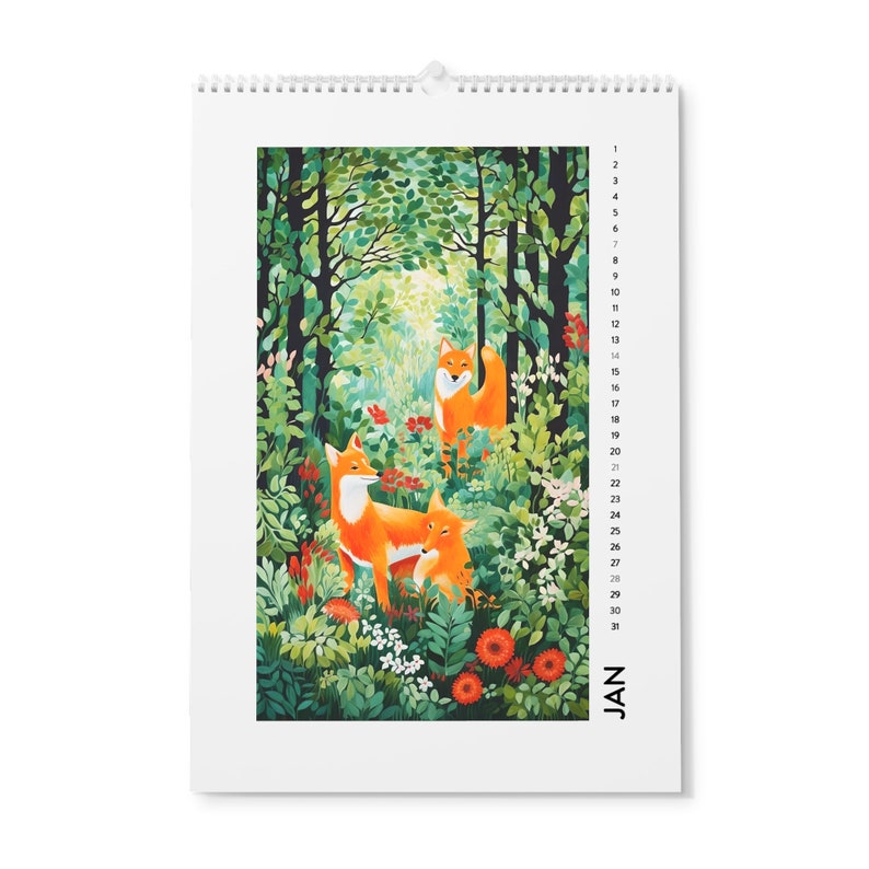 ENCHANTED FOREST CALENDAR 2024 Wall Calendar Handmade Monthly Planner ...