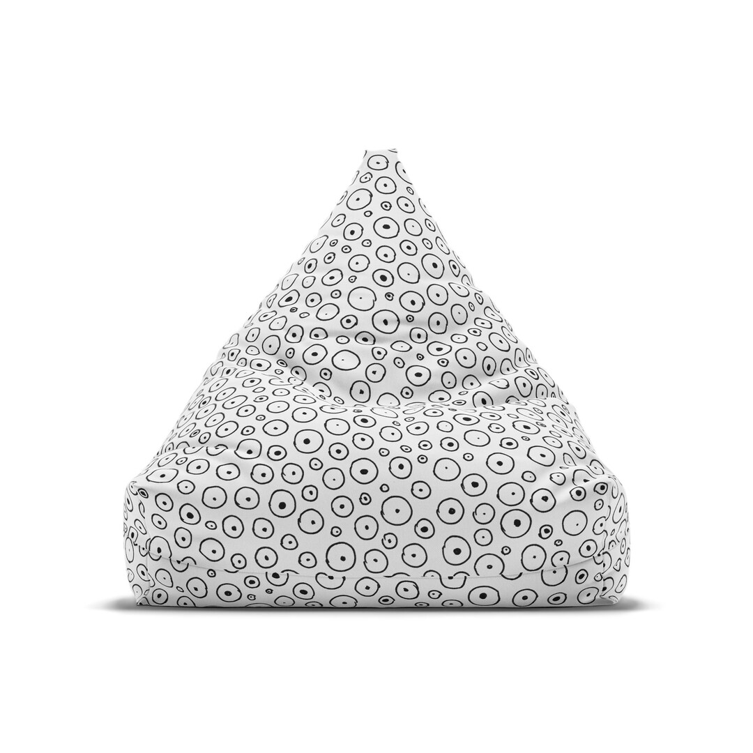 CIRCLE DOTS BEANBAG Hand Drawn Bean Bag Chair Cover Kids Bean Bag ...