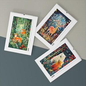 ENCHANTED FOREST CALENDAR 2024 Wall Calendar Handmade Monthly Planner ...
